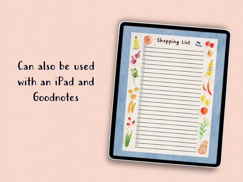 Printable Shopping List | Illustrated Grocery List | Grocery List ...