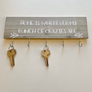 Funny quote key holder. Family key holder | Etsy