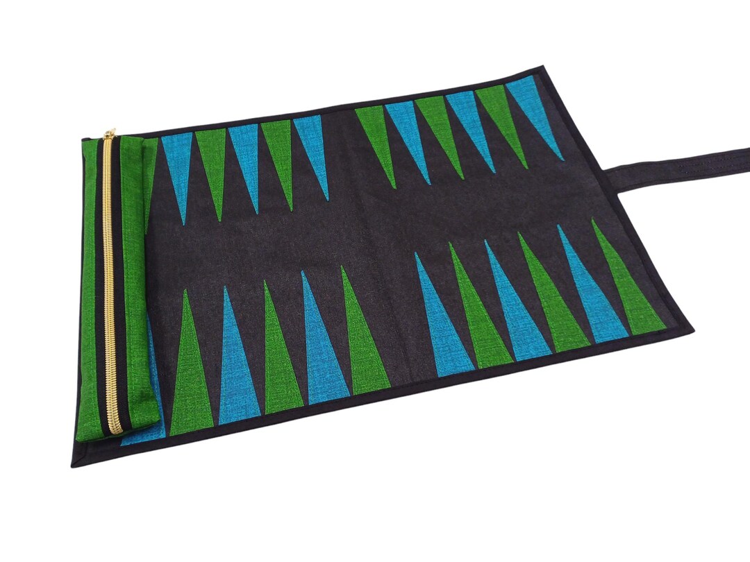 Roll-up Backgammon Travel Game / Travel Backgammon / Games for on the ...