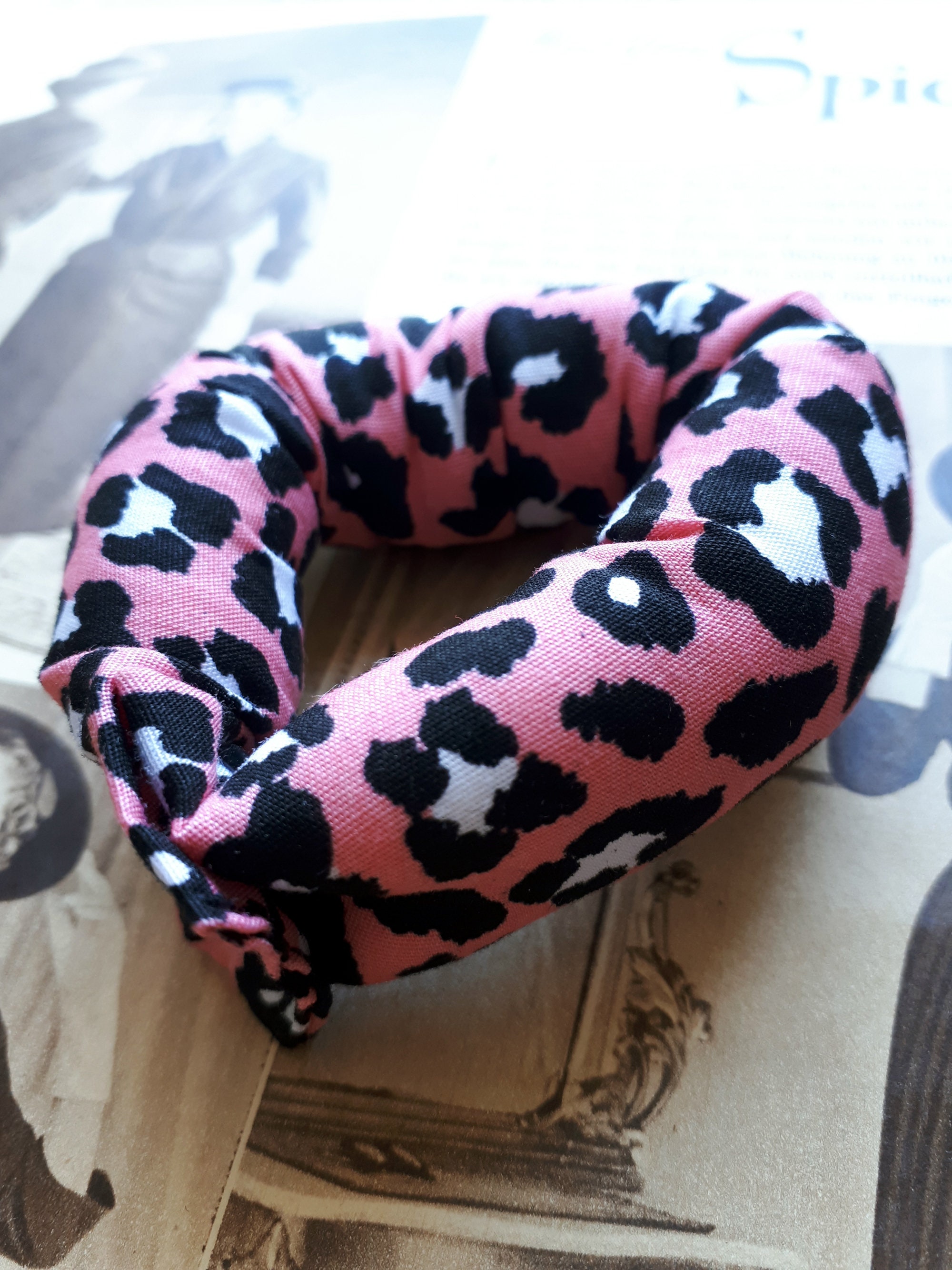 Set of 12 Sleep Curlers With Push Button Leopard Pattern Black Pink ...