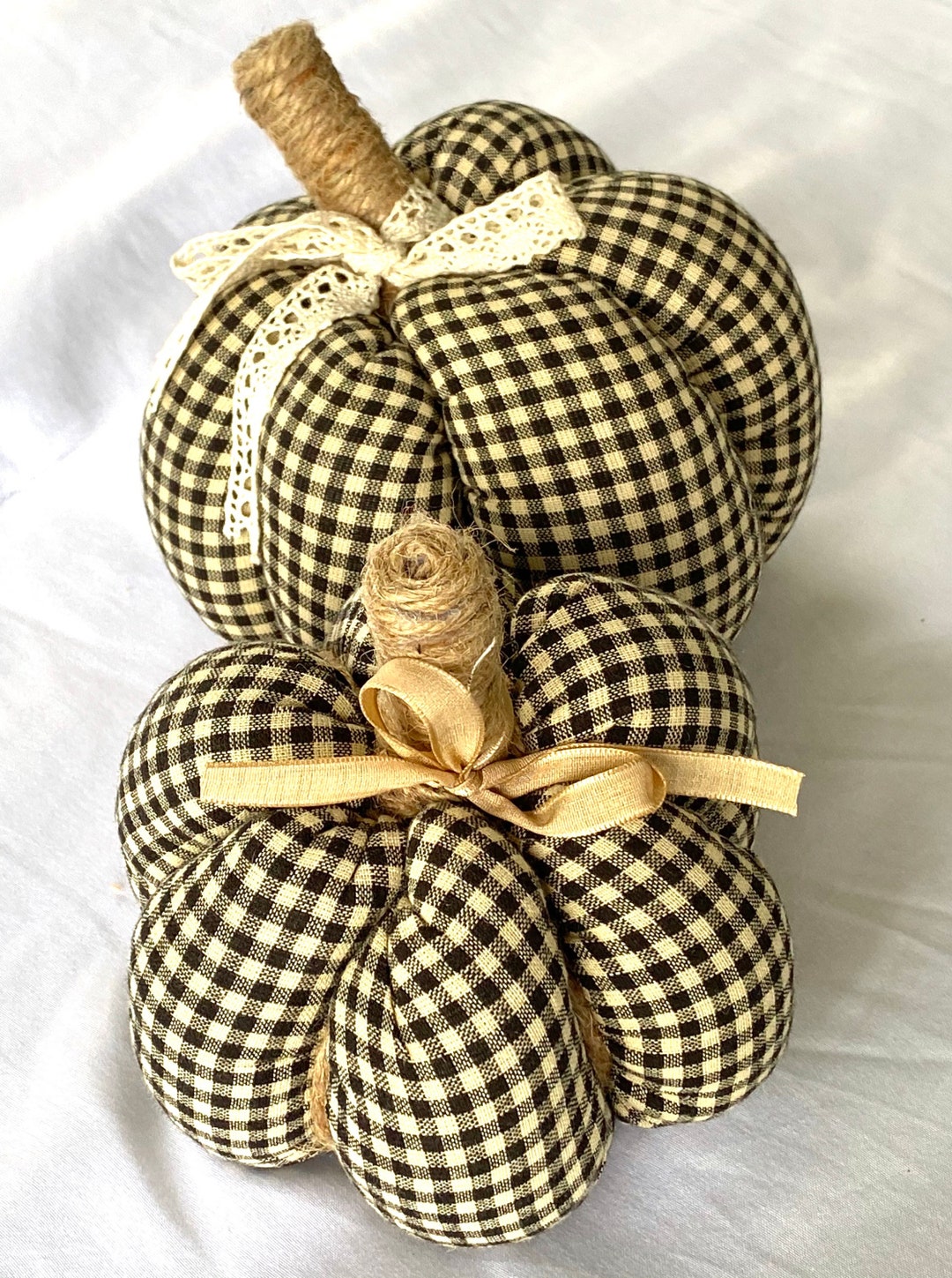Black and Tan Buffalo Check Pumpkin - Etsy