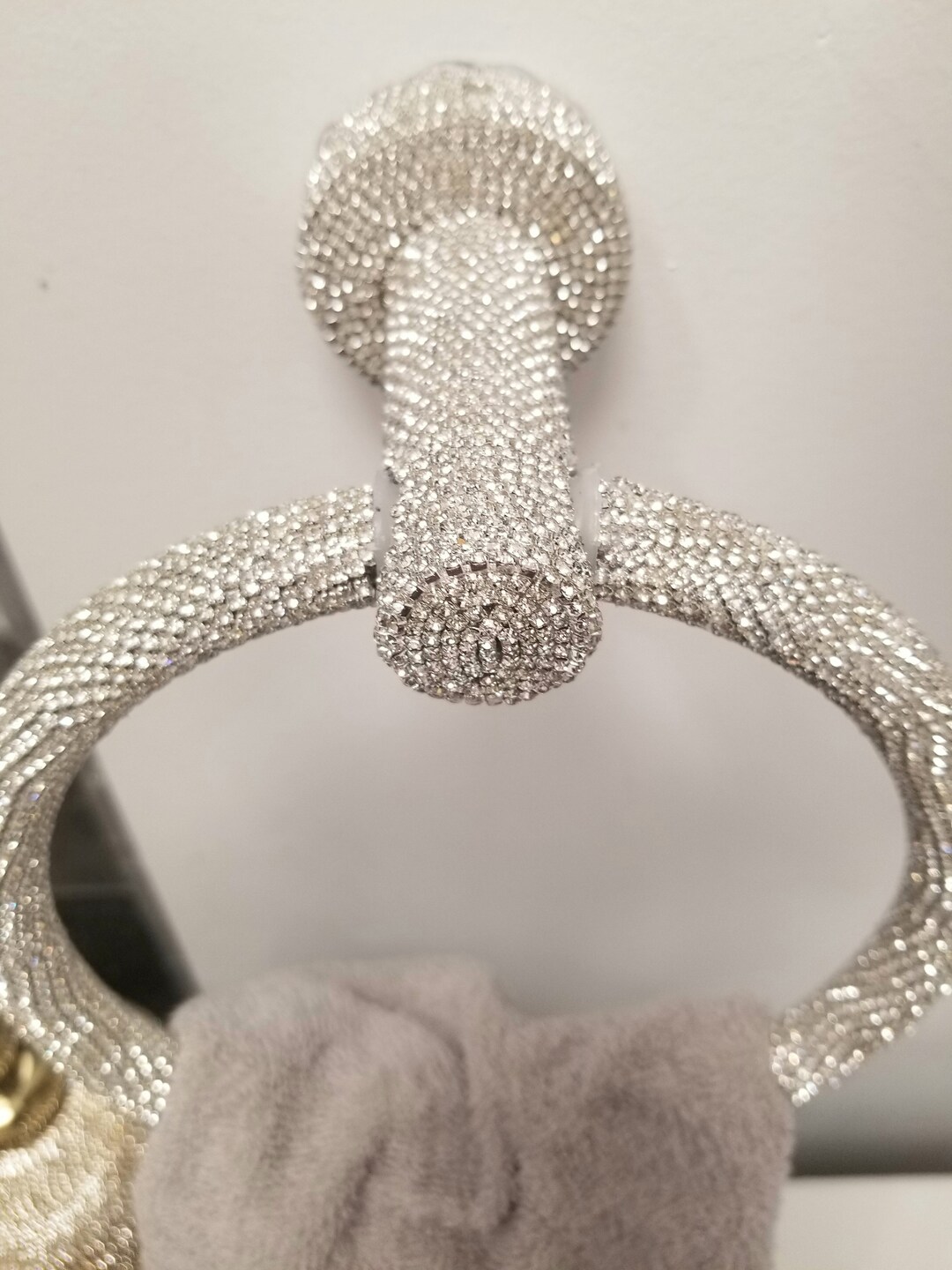 Crystal Bathroom Mounted Towel Rings | Mountable Bathroom Towel Rings ...