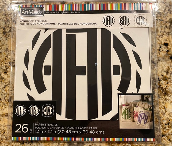 Artminds Monogram Stencils - Etsy
