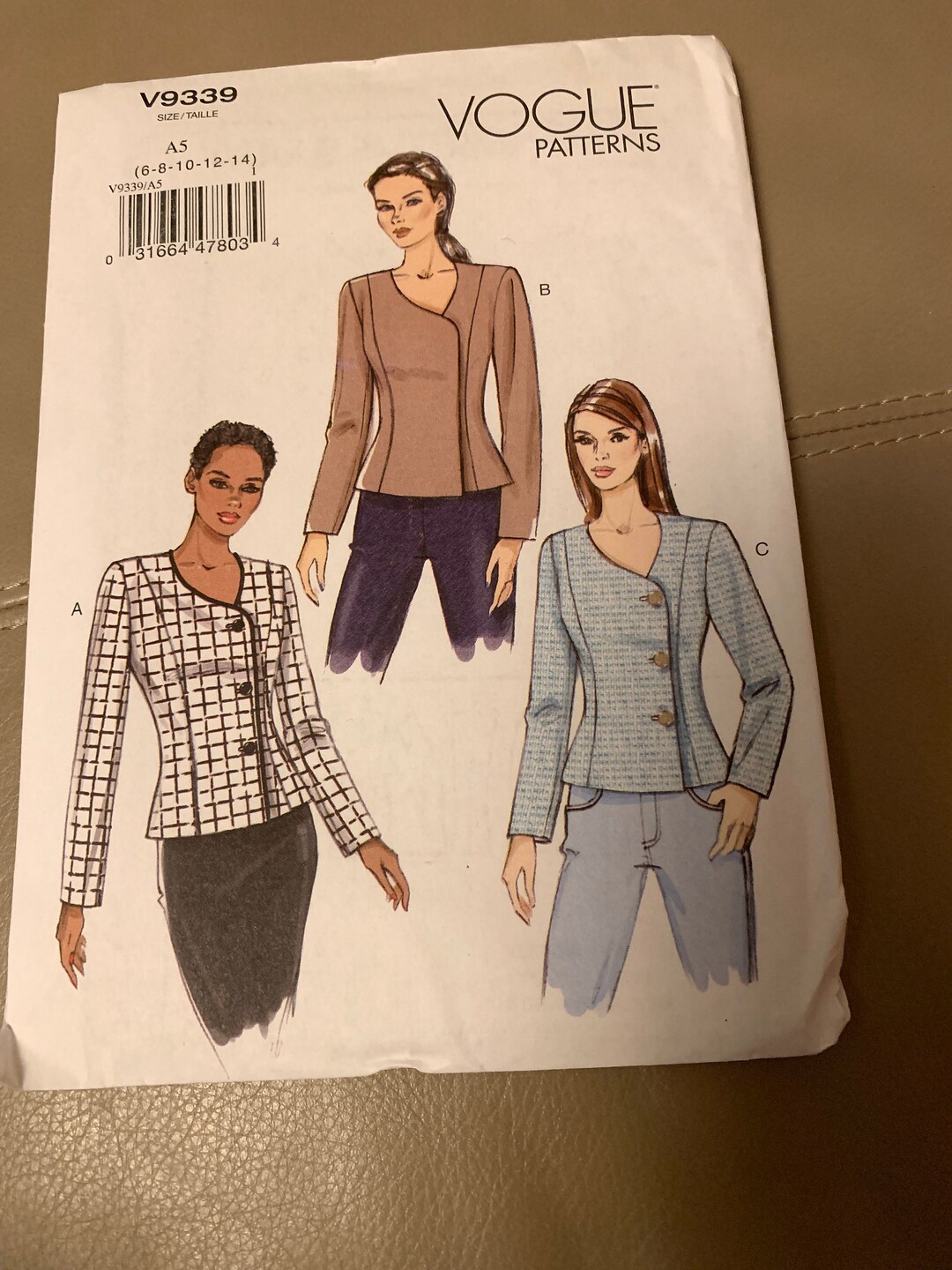 Sewing Pattern Vogue Pattern #9339 - Etsy