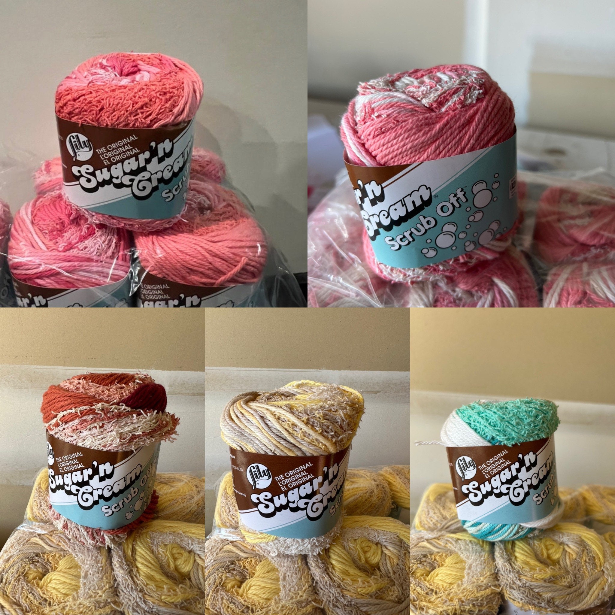 3 Pack Lily Sugar'n Cream Scrub off Yarn - Etsy