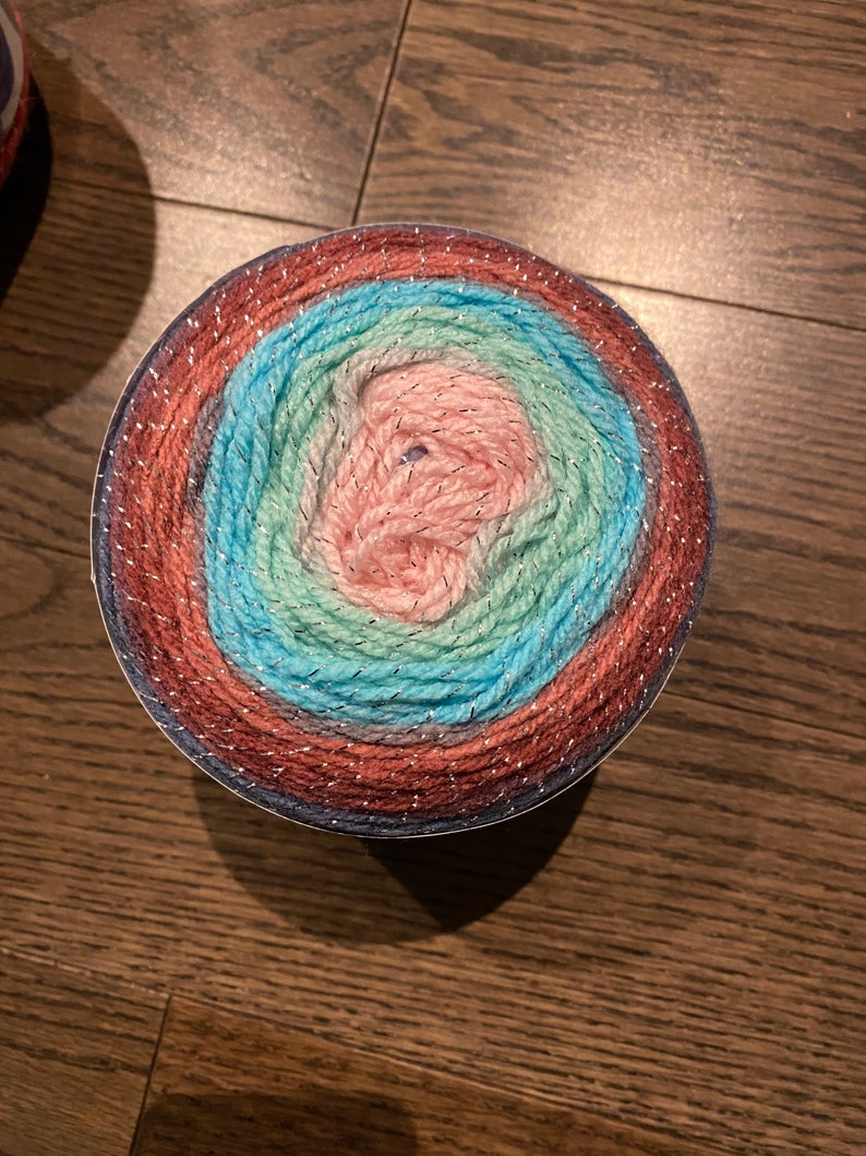 Red Heart Roll With It Sparkle Yarn Etsy 