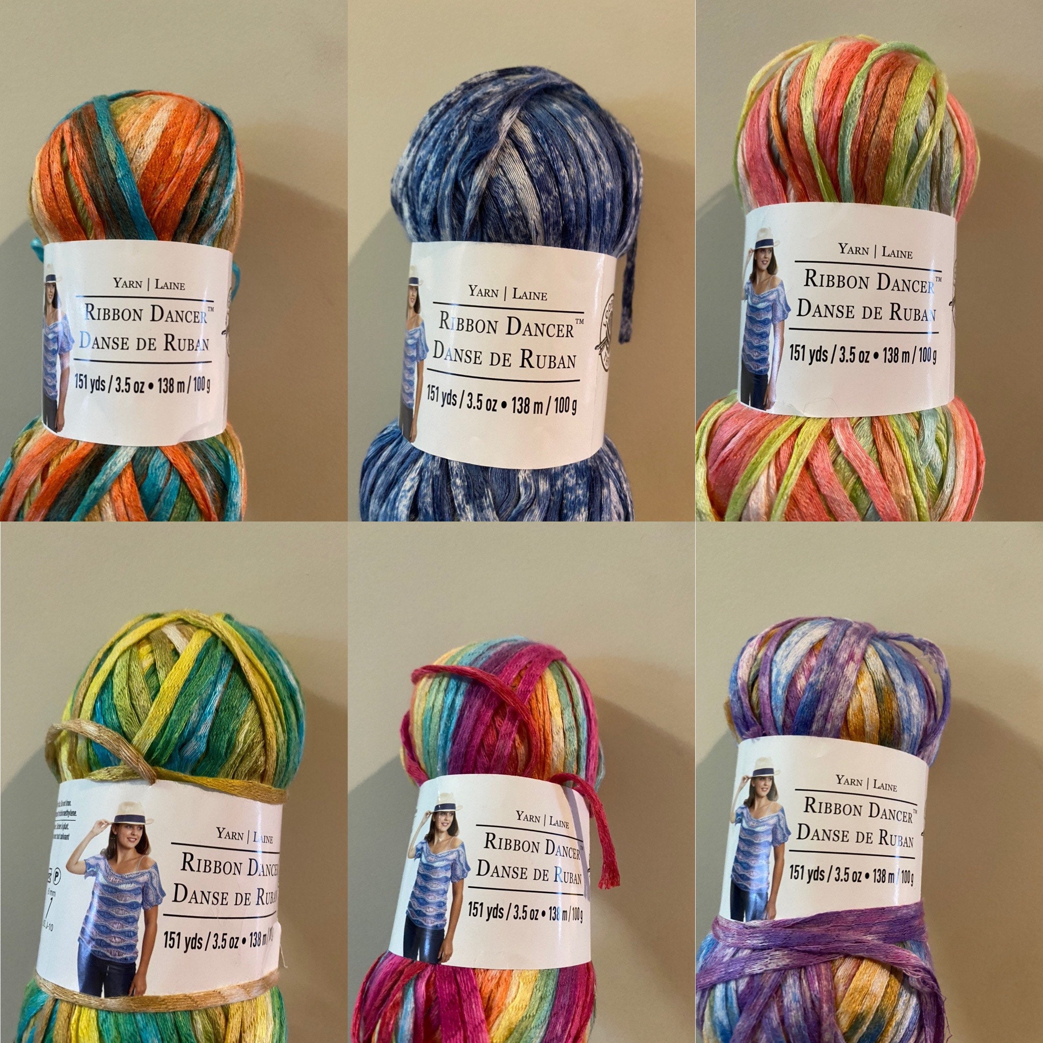 Loops & Threads Ribbon Dancer Yarn - Etsy Canada