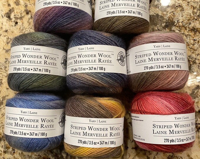 Striped Wonder Wool™ Yarn by Loops & Threads® - Etsy