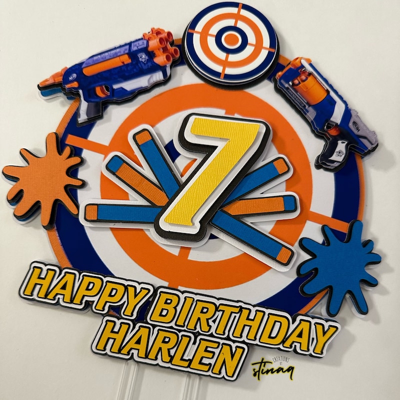 Nerf Birthday Cake - Etsy