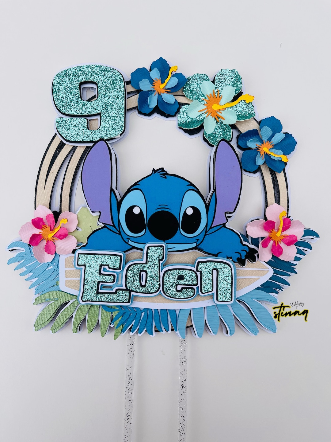 Stitch Cake Topper: Hawaiian Lua Party Decor - Etsy