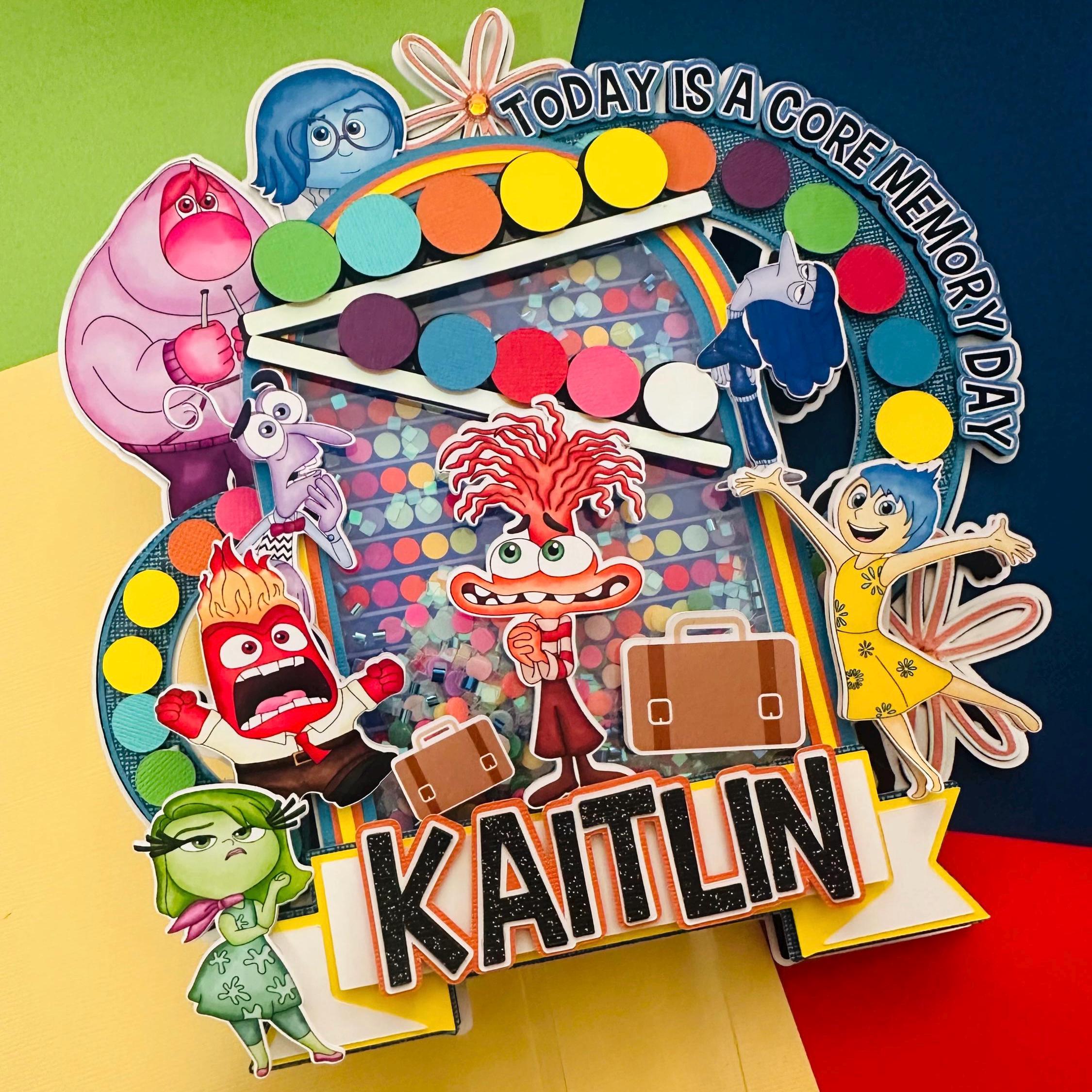 Inside Out Party Cake Topper: Personalized Shaker With LED Lights - Etsy