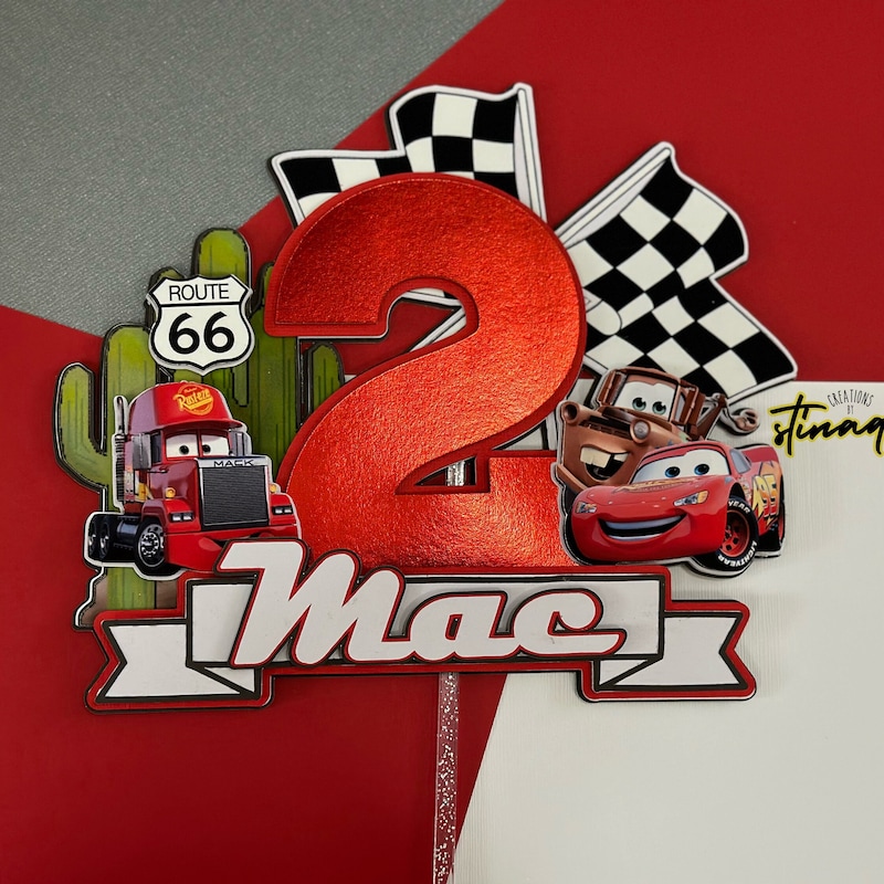 Cars Pixar Cake Topper - Etsy