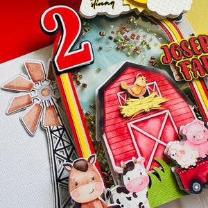 Farm Cake Topper | Barn Cake Topper | Farmer Cake Topper - Etsy