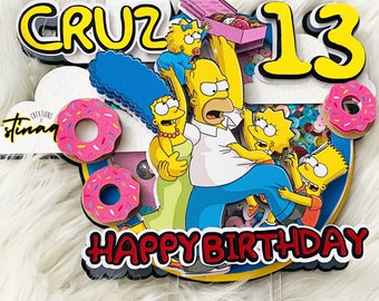 3D Homer Simpson/topper/cake Topper /the Simpsons /shaker Cake Topper ...