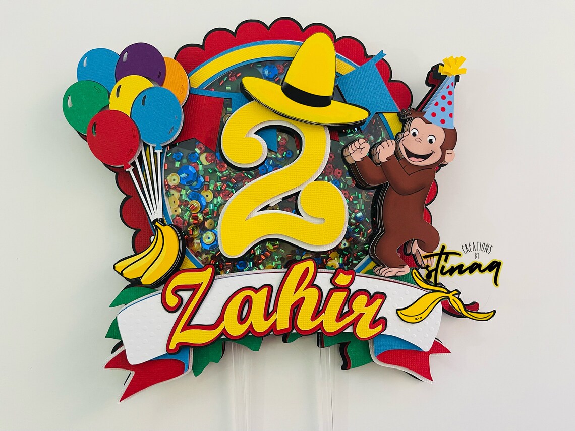 Curious George Cake Topper - Etsy