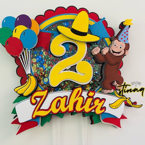 Curious George Personalized Cake Topper - Etsy