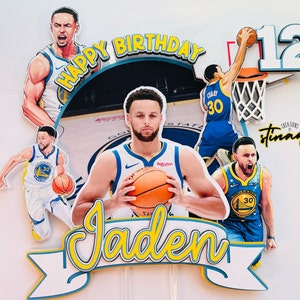Basketball Cake Topper Golden State Warriors Stephen Curry Cake Topper ...