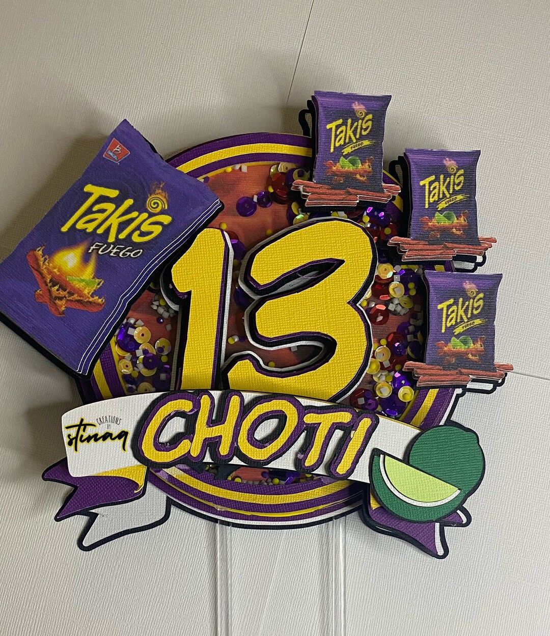 Takis Inspired Cake Topper - Etsy
