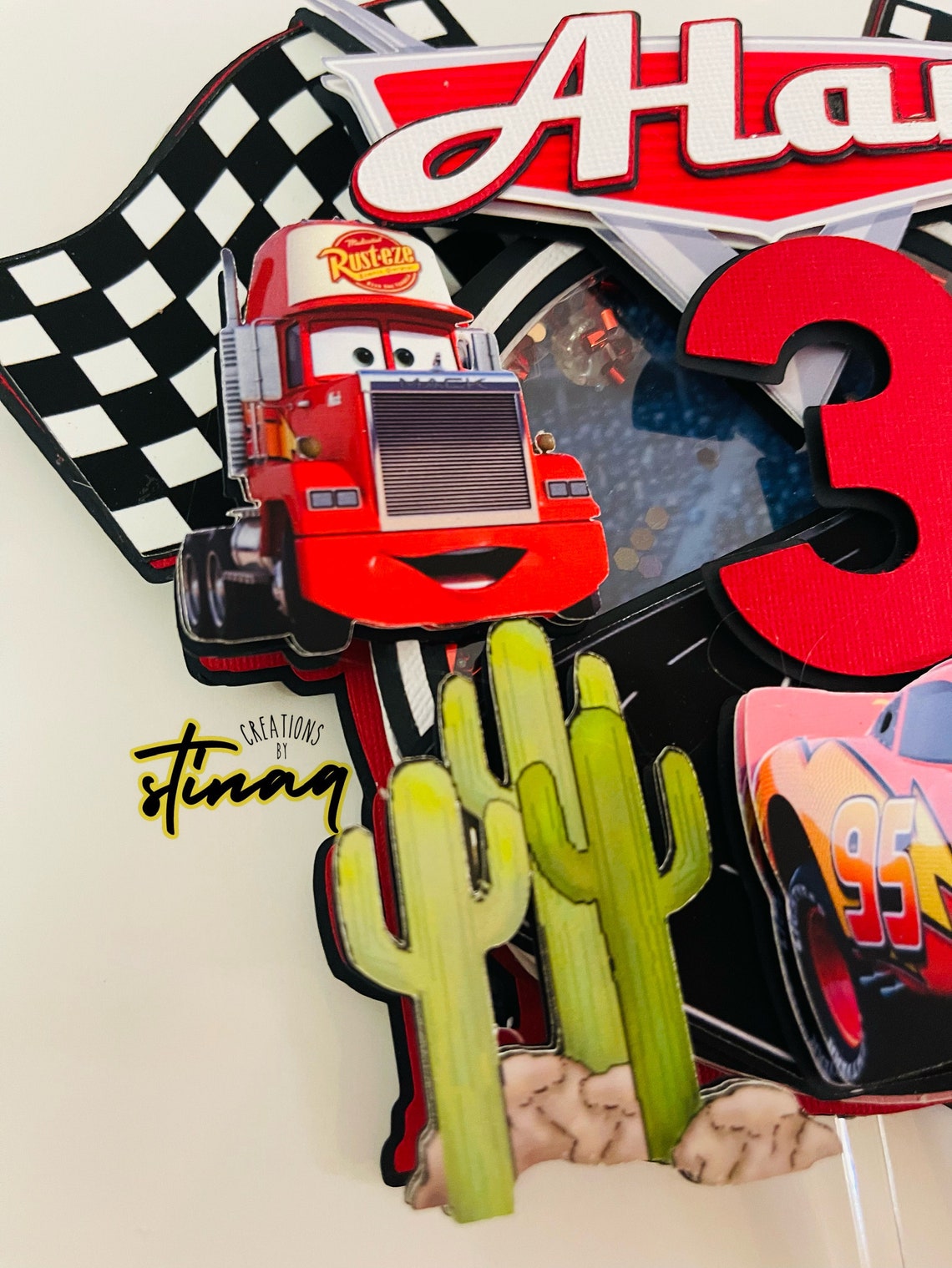 Cars Inspired Cake Topper - Etsy