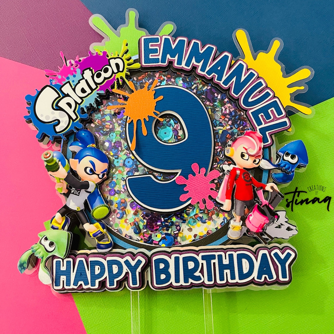 Splatoon Cake Topper - Etsy
