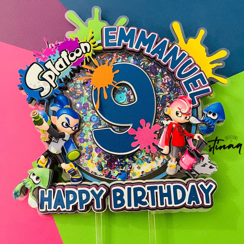 Splatoon Cake Topper - Etsy