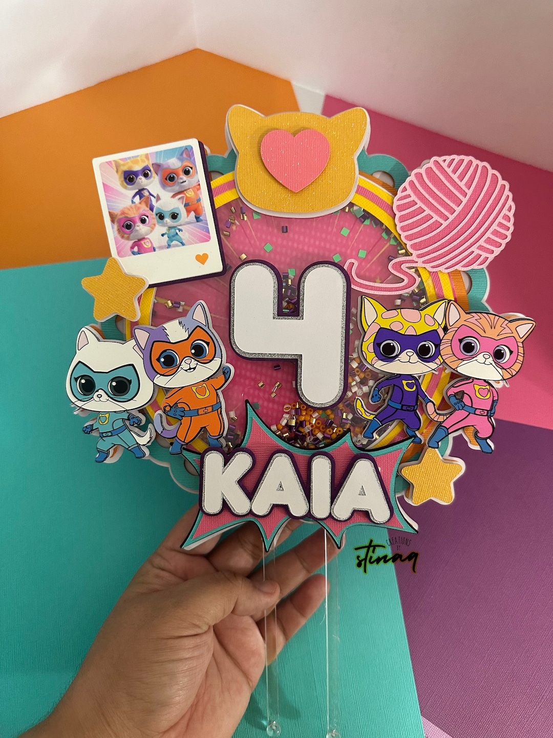 Hero Kitty Cake Topper: Personalized Super Kitty Party Decor - Etsy
