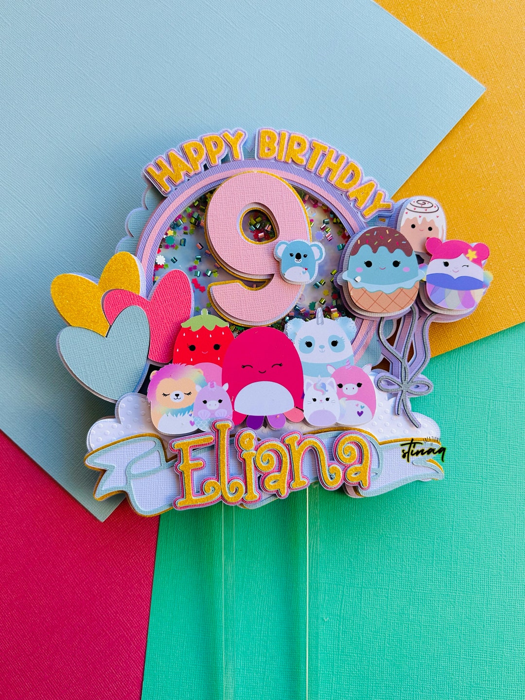 Squishy Cake Topper | Squish Pillow Party - Etsy