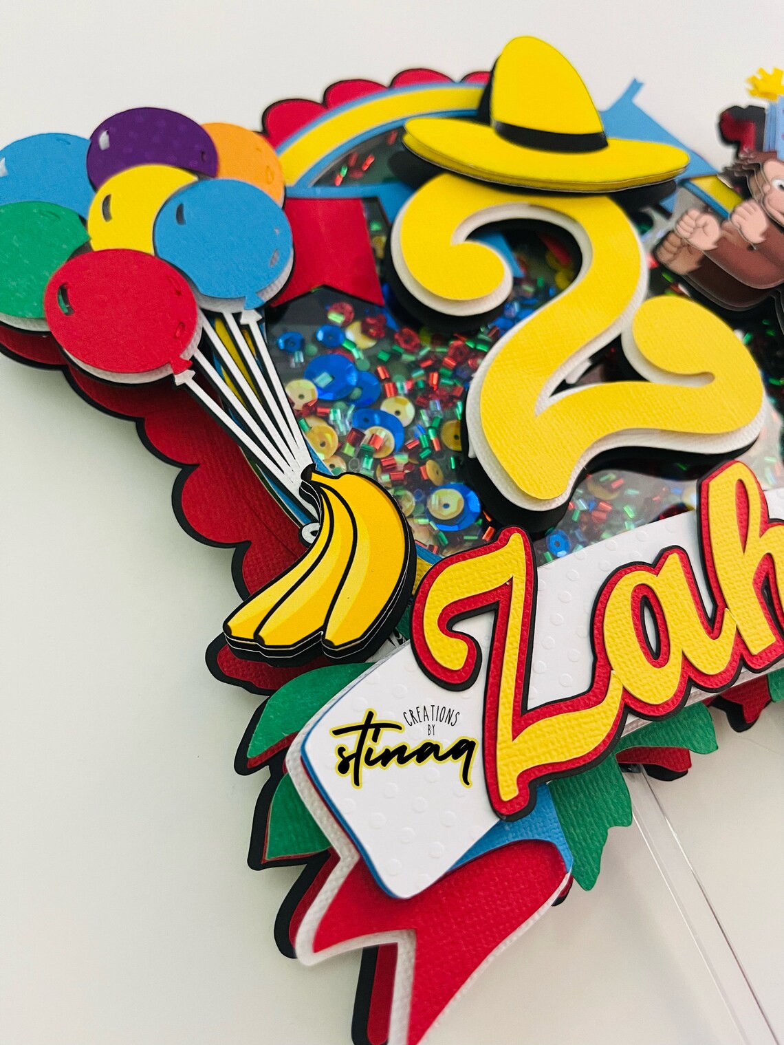 Curious George Cake Topper - Etsy