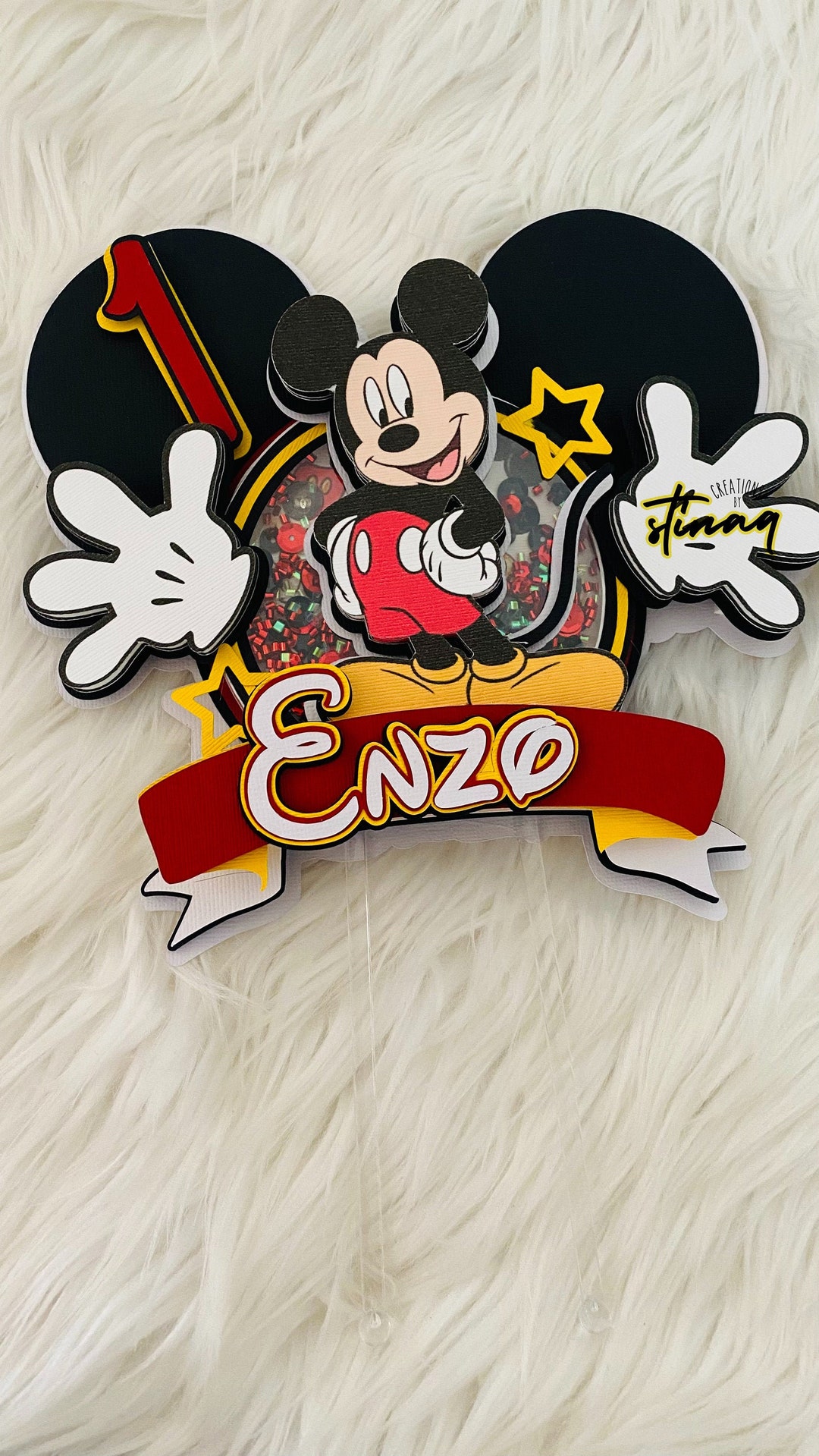Mickey Mouse Cake Topper - Etsy