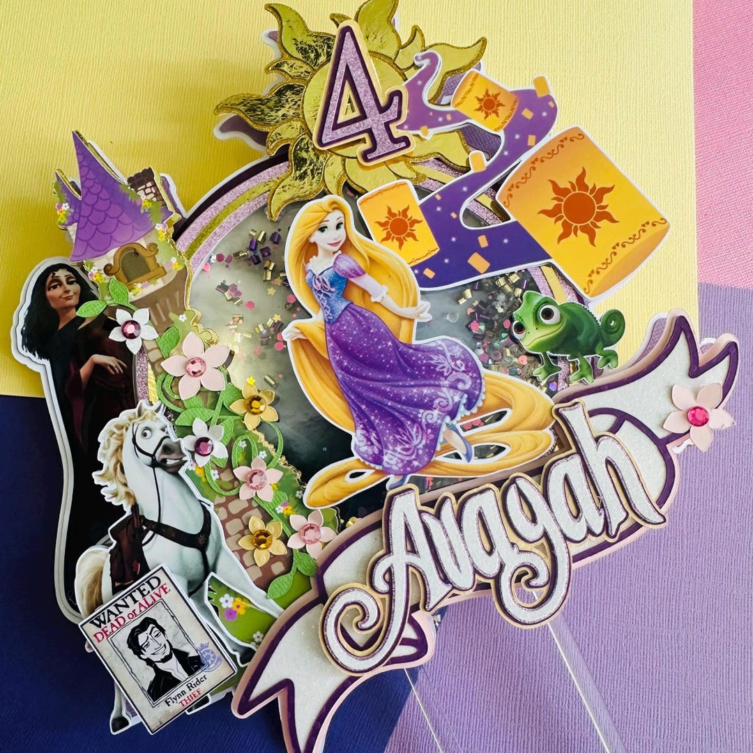 Tangled Inspired Cake Topper | Rapunzel Party | Princess Party - Etsy