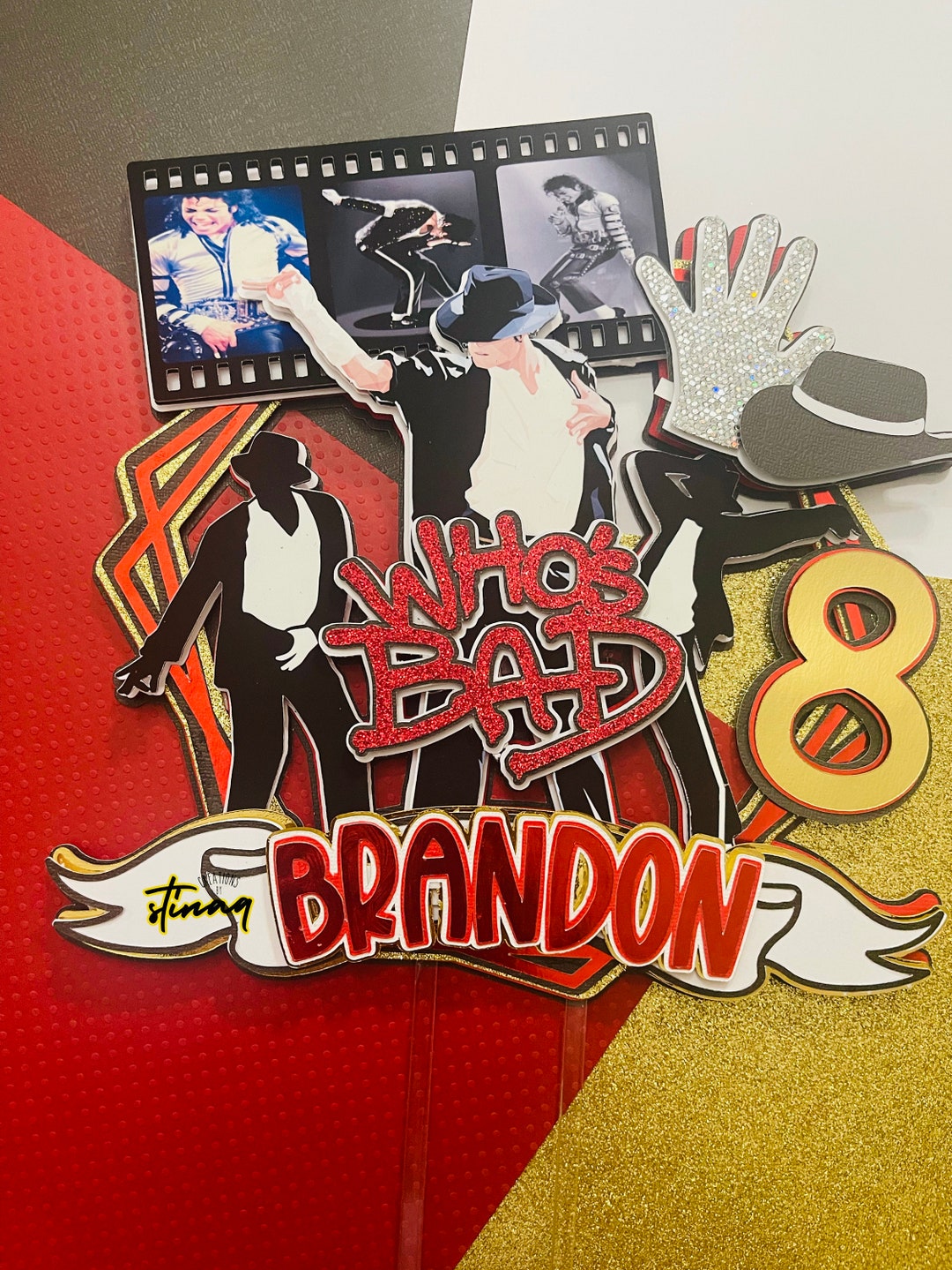 King of Pop Cake Topper | MJ Cake Topper | Michael Jackson Cake Topper ...