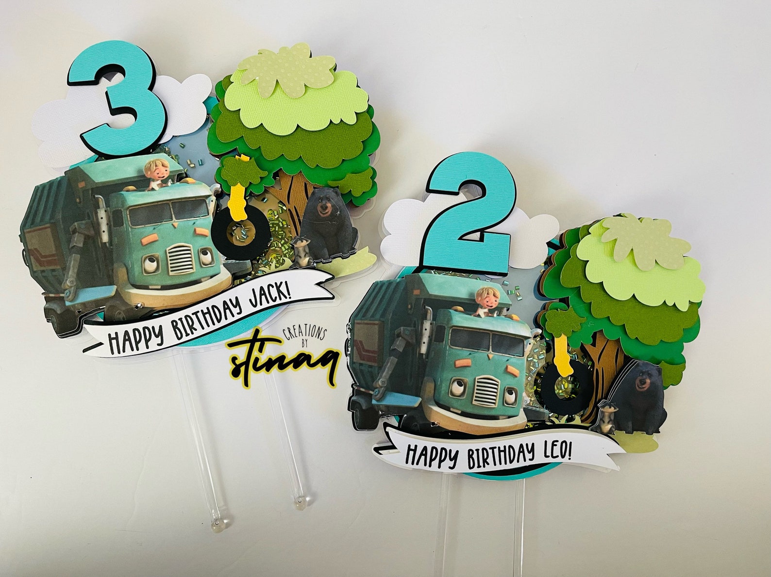 Trash Truck Cake Topper | Etsy
