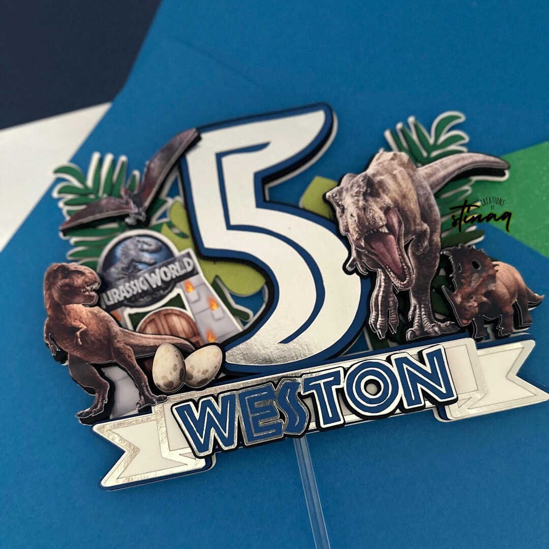 Jurassic World Cake Topper | Dinosaur Cake Topper | Dinosaur Party ...