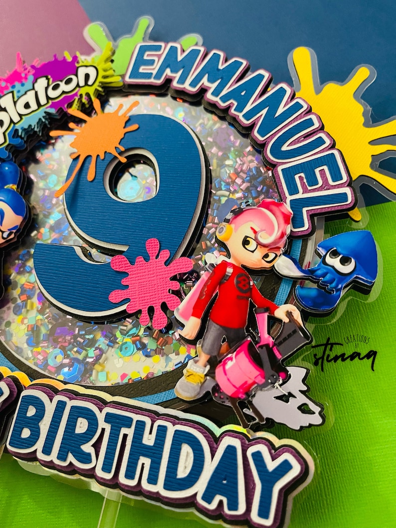 Splatoon Cake Topper - Etsy