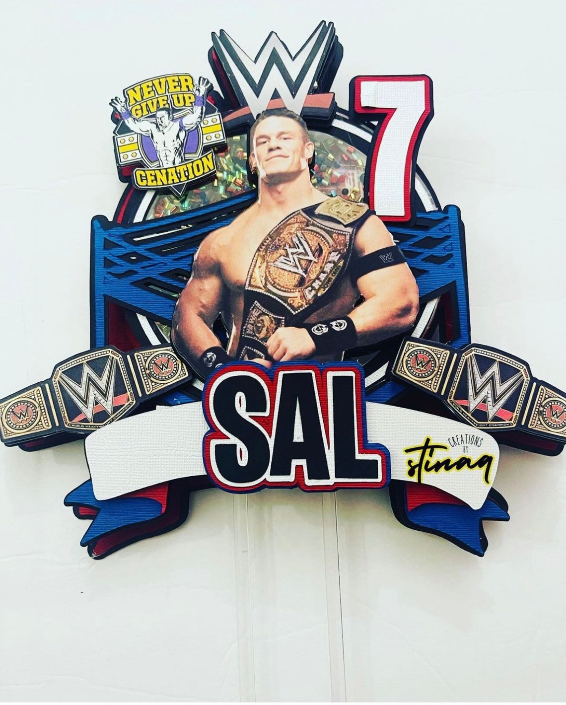 Wrestling Cake Topper - Etsy