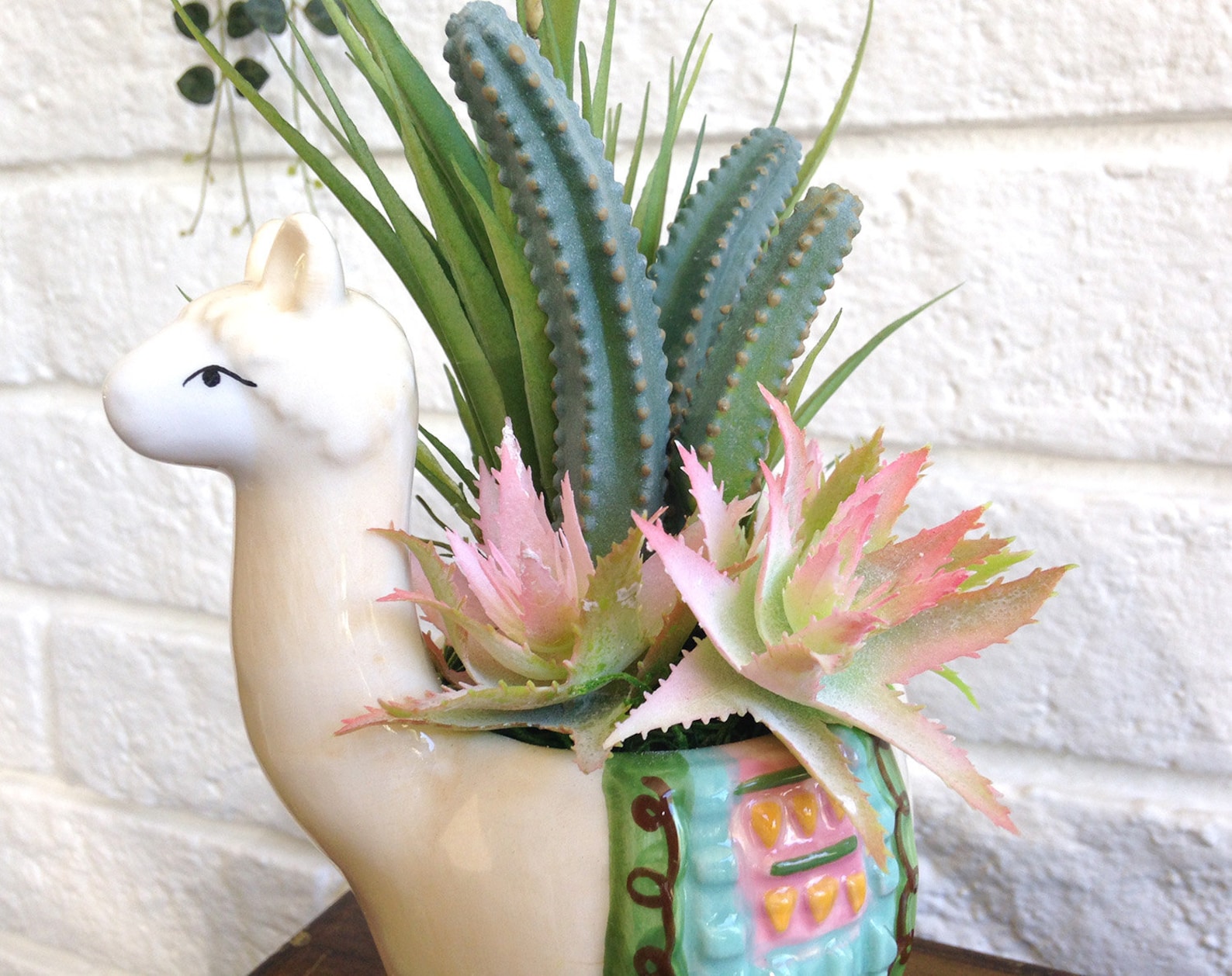 Llama Llama Gift Llama Decor Llama Party Succulent Gift - Etsy