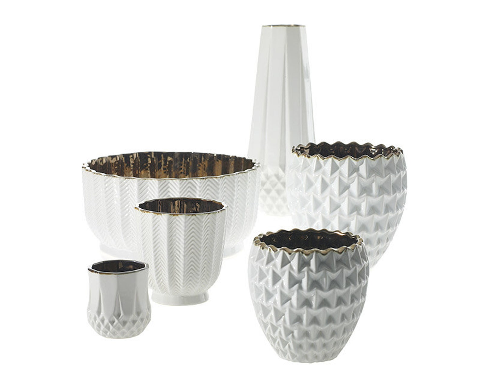 Geometric Vase 4 Sizes Patterned Vase Textured Vase Flower - Etsy