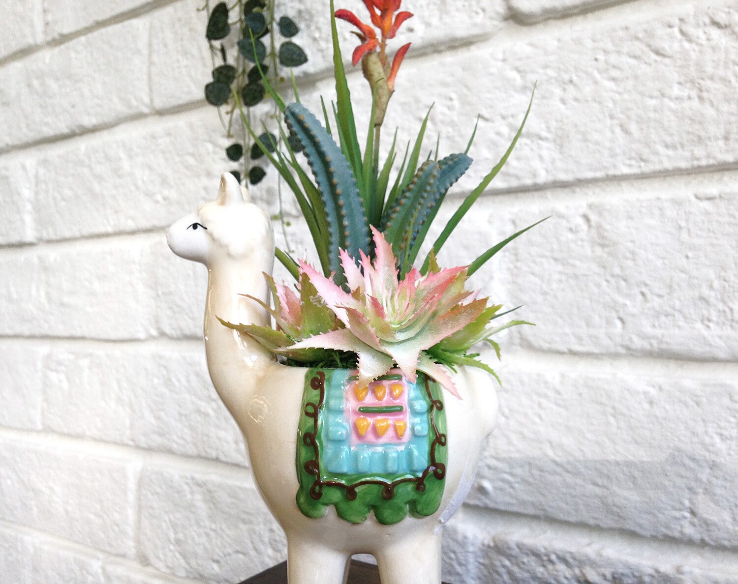 Llama Llama Gift Llama Decor Llama Party Succulent Gift - Etsy