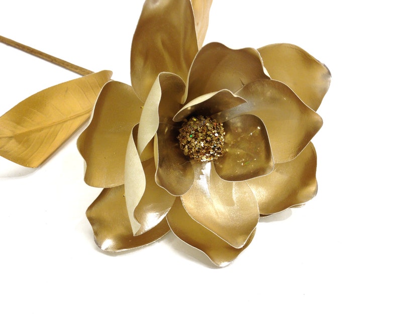 Metallic Magnolia Flower Gold Silk Lt. Gold Magnolia Silk - Etsy