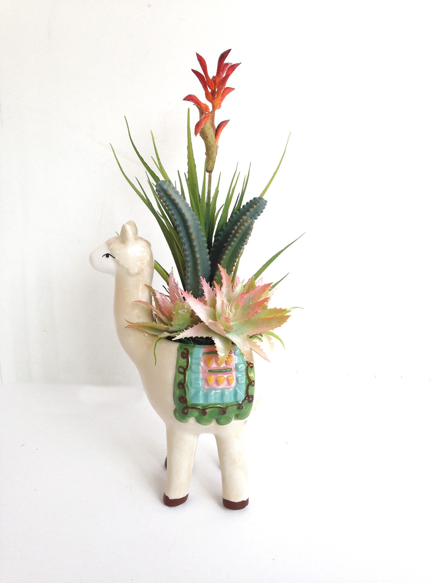 Llama Llama Gift Llama Decor Llama Party Succulent Gift - Etsy