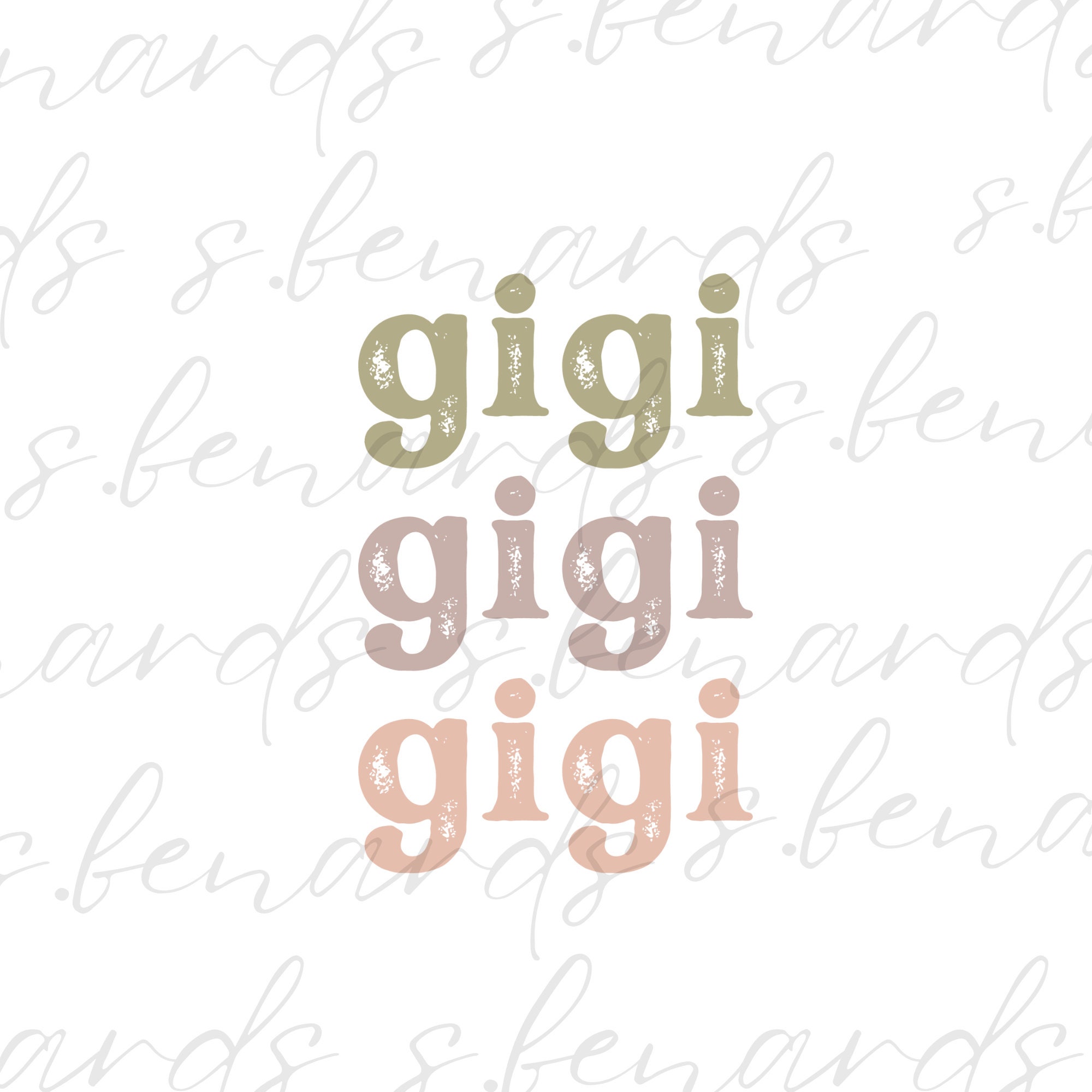 Gigi Sublimation Design| PNG File Retro Font - Etsy