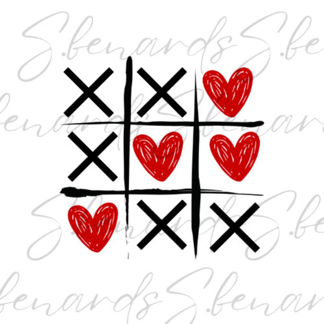 Valentine Heart Tic Tac Toe - Etsy