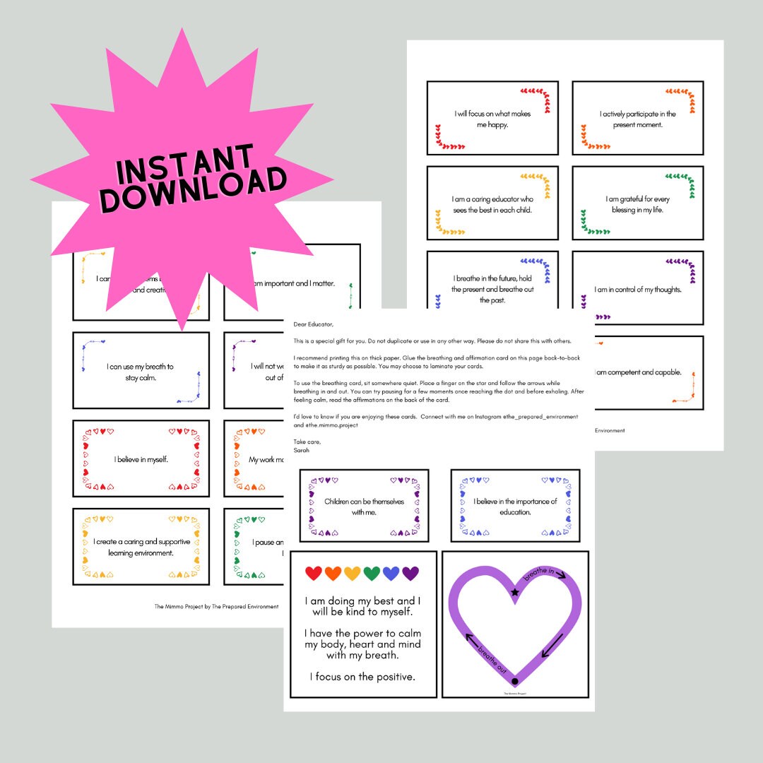 Educator Affirmation Cards DIGITAL VERSION for Teachers, Home Schoolers ...