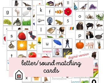 Montessori Letter Sound to Picture Matching Cards preschool, Prereading ...