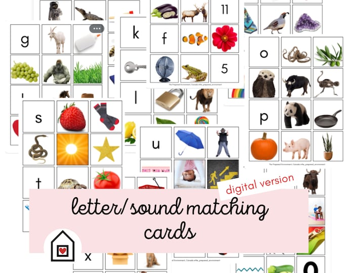 Montessori Sound Letter Matching Cards - Etsy