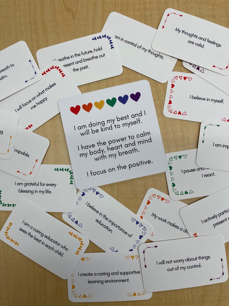 Educator Affirmation Cards DIGITAL VERSION for Teachers, Home Schoolers and Other Professionals ...