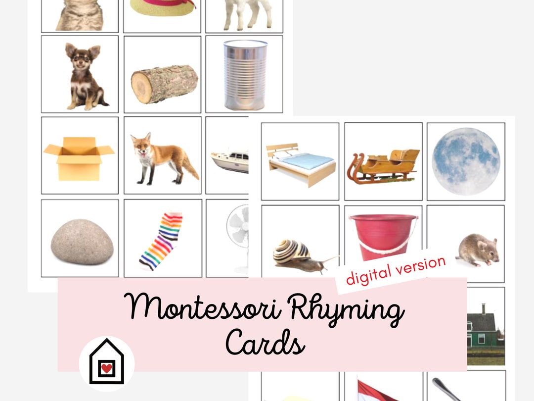 Montessori Rhyming Sorting Cards - Etsy