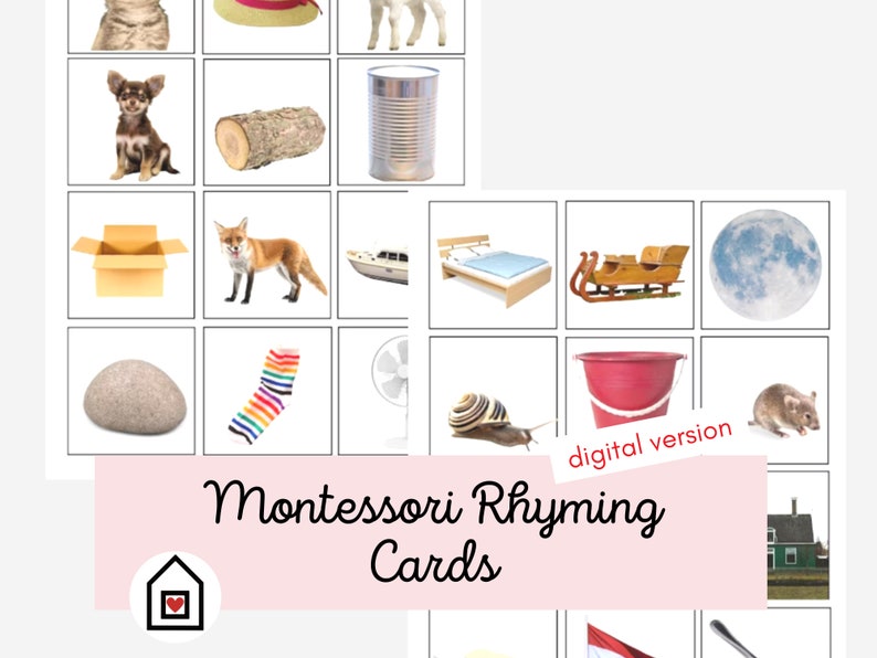 Montessori Rhyming Sorting Cards - Etsy