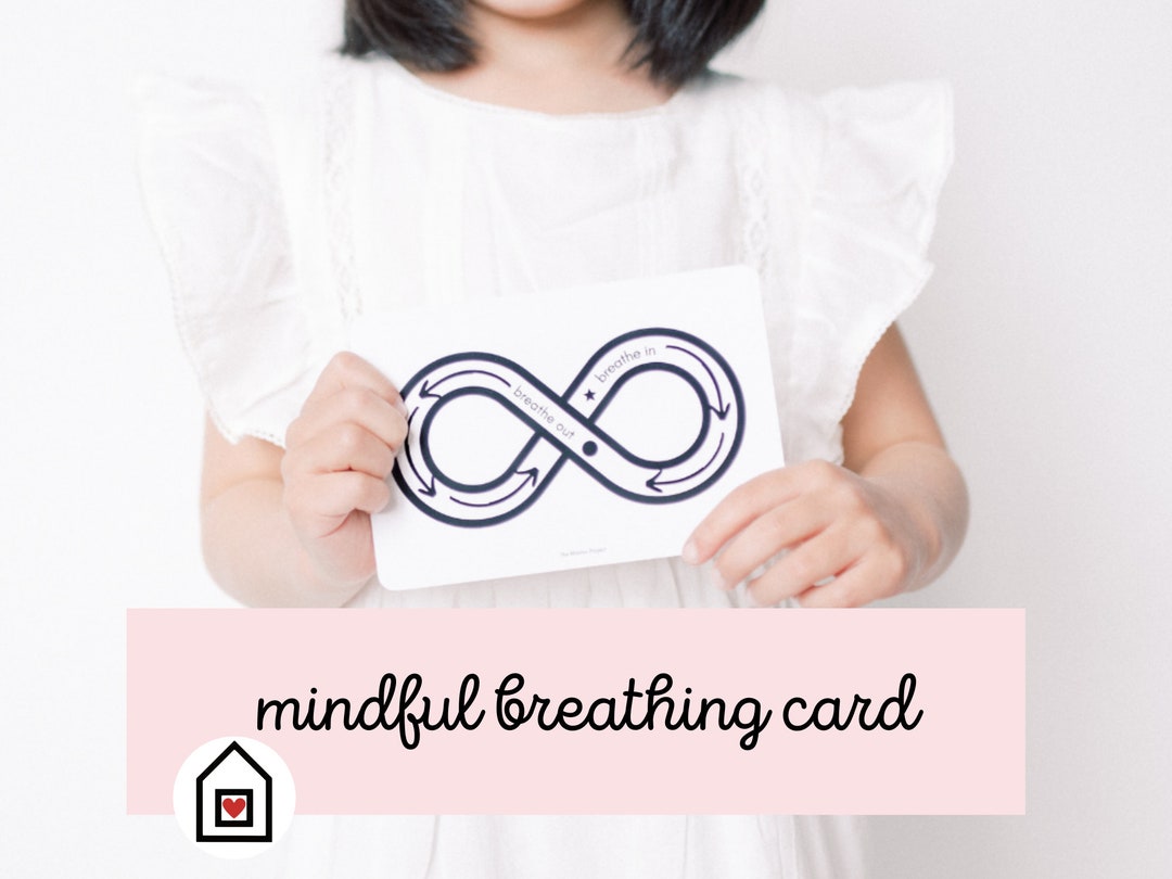 Tarjeta de respiración para niños, mindfulness, meditación, autoestima ...