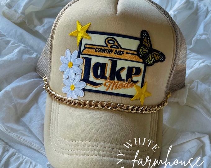 Lake Mode Trucker Hat, Preppy Patch Hat, Rodeo Cowgirl Western Trendy ...